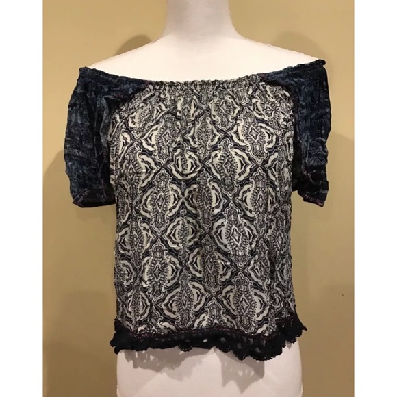 gypsy | Tops | Gypsy Boho Off The Shoulder Shirt Size M | Poshmark